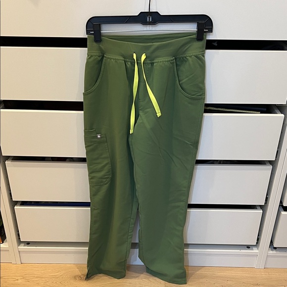 Figs | Pants & Jumpsuits | Figs Kids Green Joggers With Yellow ...